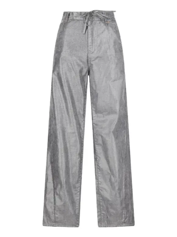 DARKPARK Drawstring Straight-leg Jeans - Gray