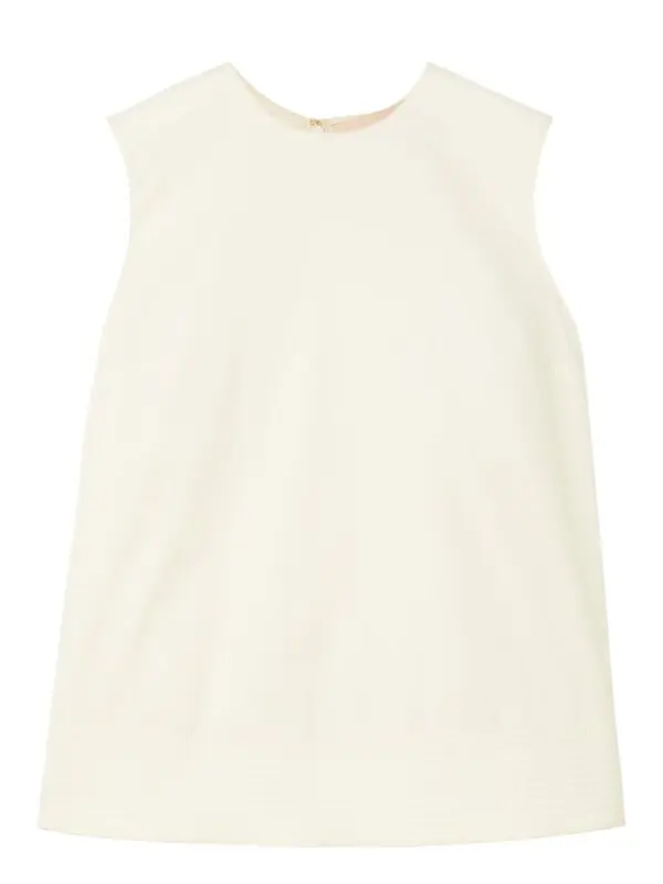 ROKSANDA Pleated Cotton-poplin Top - White