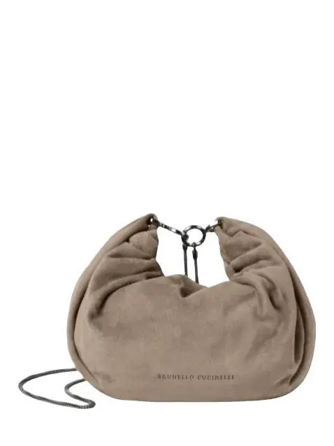 Brunello Cucinelli Hobo Bag With Chain Strap - Brown