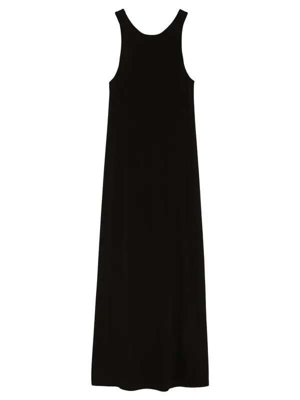 Max Mara Pompei Crewneck Sleeveless Maxi Dress - Black