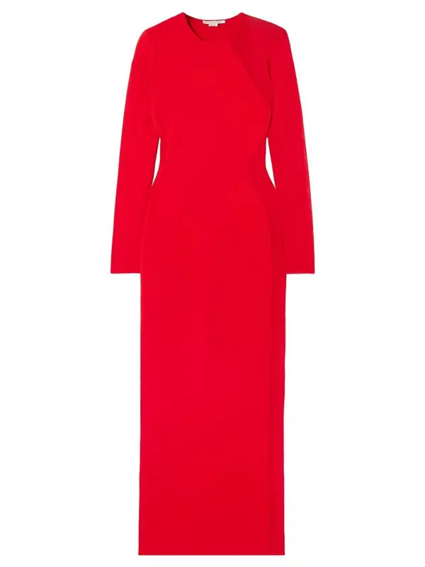 Stella McCartney Patchwork Knit Maxi Dress - Red