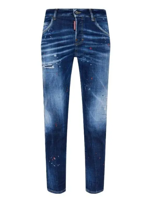 Dsquared2 Distressed Slim-fit Jeans - Navy Blue