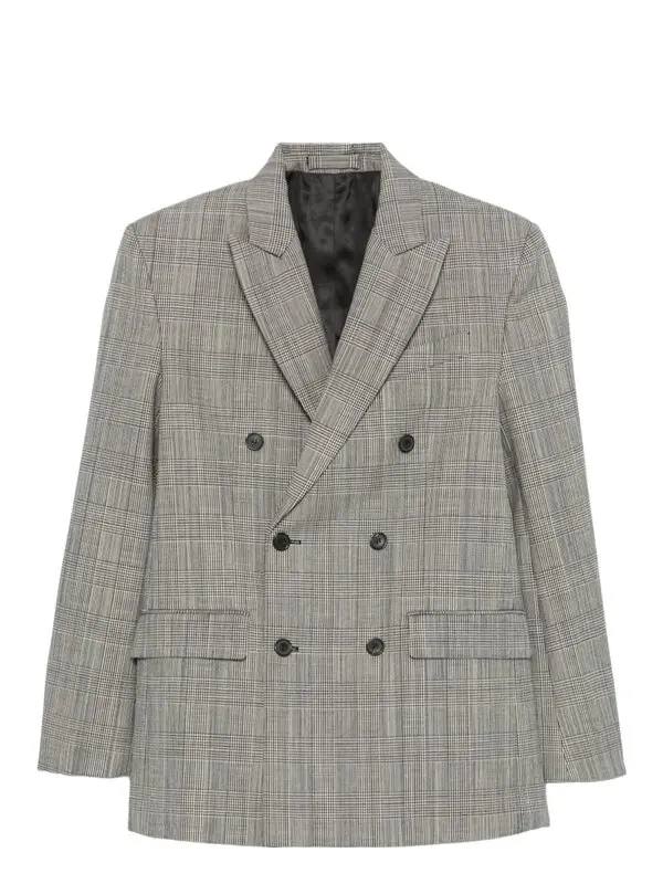 Wardrobe.NYC Double-breasted Blazer With Notched Lapel - Prince Of Wales