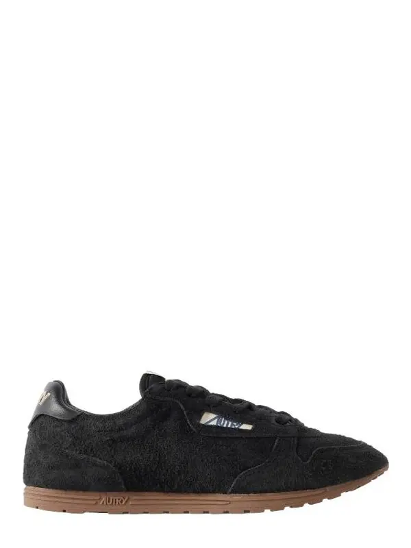 AUTRY Windspin Perforated Suede Sneakers - Black