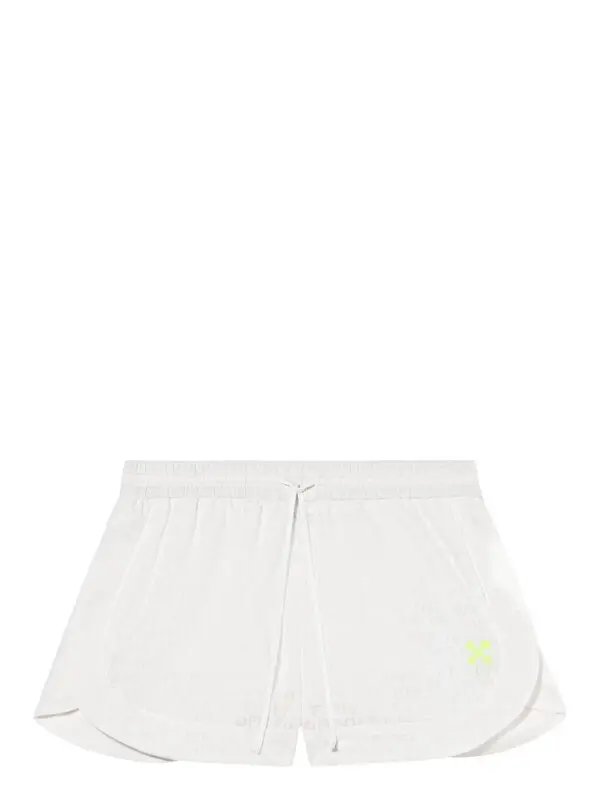 Off-White Logo Linen Shorts - White