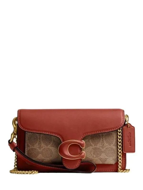 COACH Tabby Crossbody Bag With Chain Strap - Brown