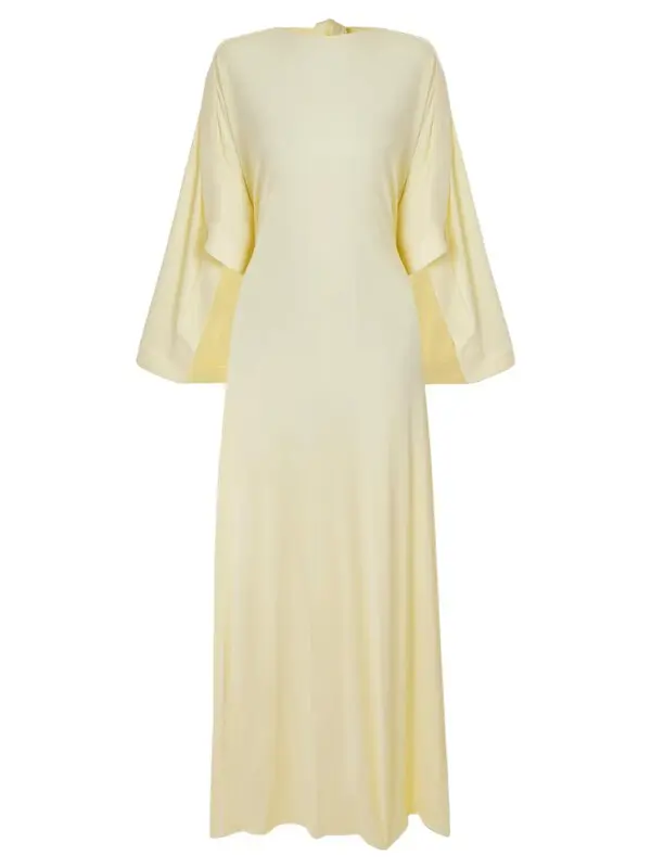 16Arlington Catius Open-back Jersey Maxi Dress - Nude