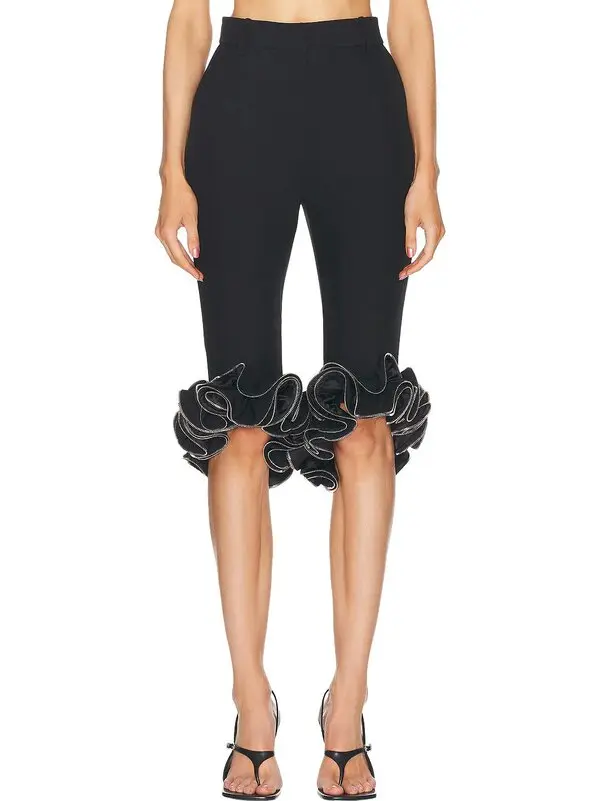Coperni Ruffled Casual Pants - Black