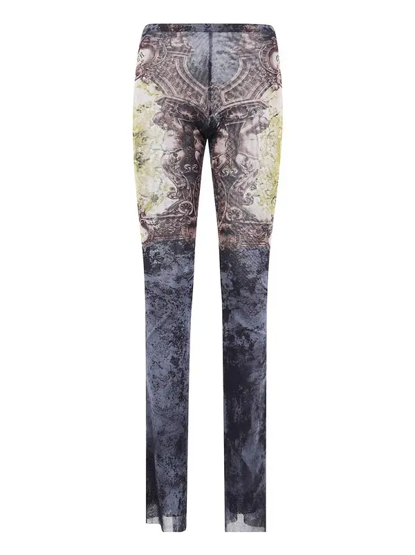 JEAN PAUL GAULTIER Printed Mesh Trousers - Black