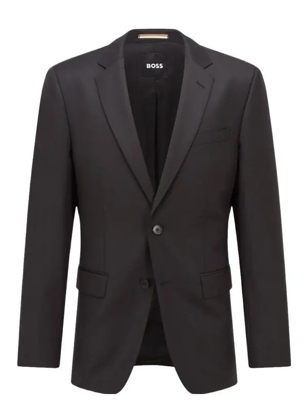 Hugo Boss Single-breasted Tailored Blazer - Black