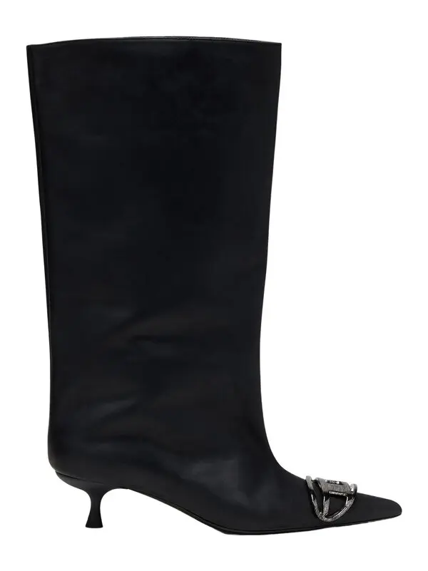 DIESEL® 40mm D-venus Kb Tube Boots With Oval D Hardware - Black