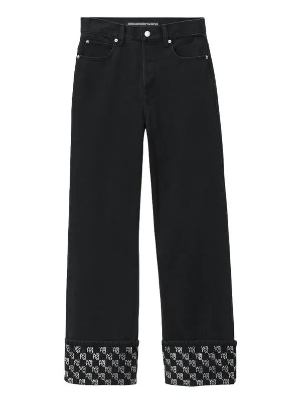 Alexander Wang Monogram Detailed Jeans - Black