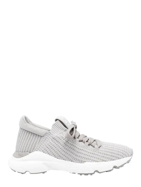 TOD'S Logo Embossed Lace-up Sneakers - Light Gray