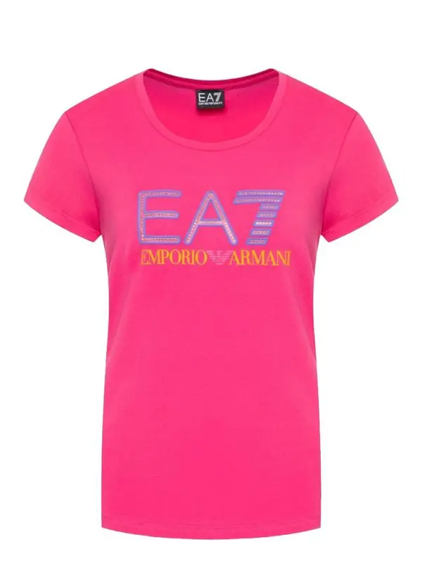 EA7 Round Neck Logo T-shirt - Pink