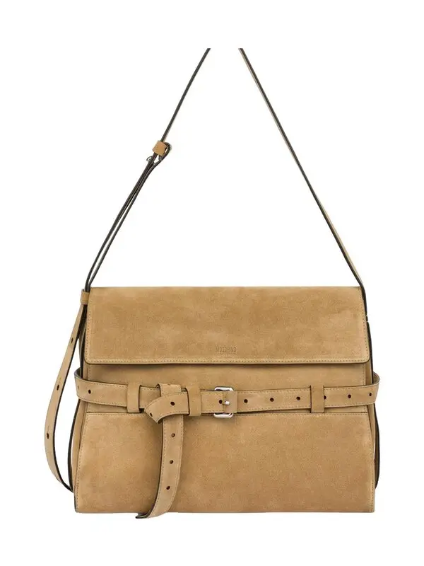 Moschino Tie Detailed Shoulder Bag - Beige