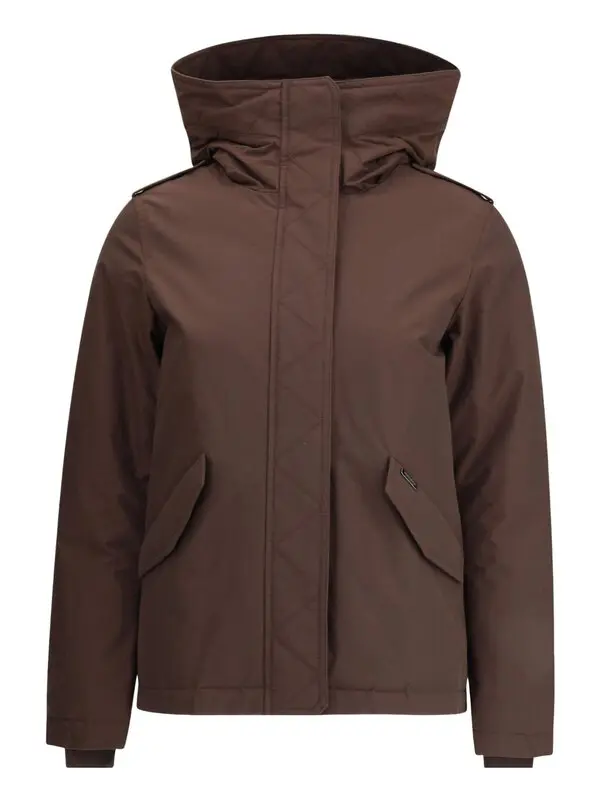 Woolrich Long-sleeved Hooded Parka - Brown