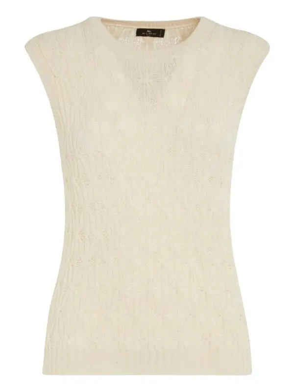 Etro Open-knit Wool Vest - Nude