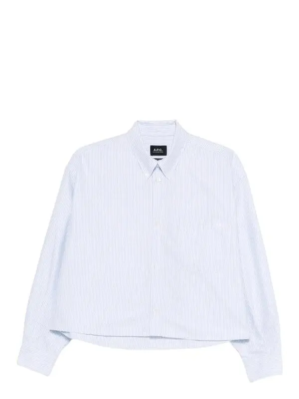 A.p.c. Long-sleeved Striped Shirt - White