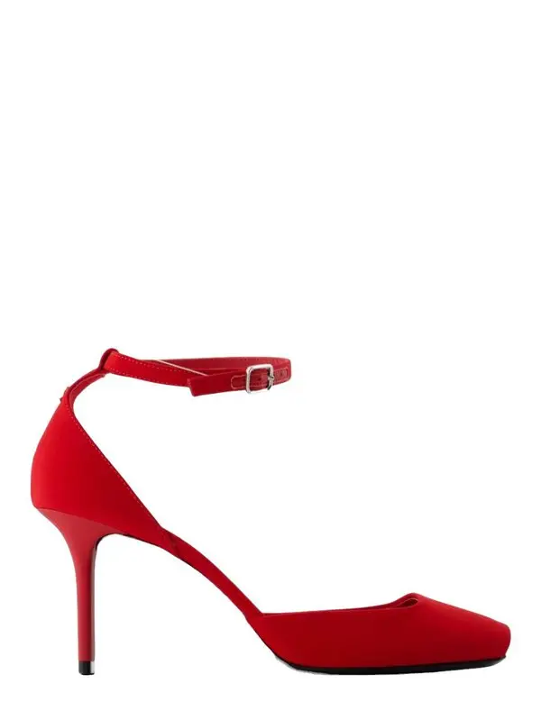 COURREGES Peep Toe Ankle Strap Sandals - Red