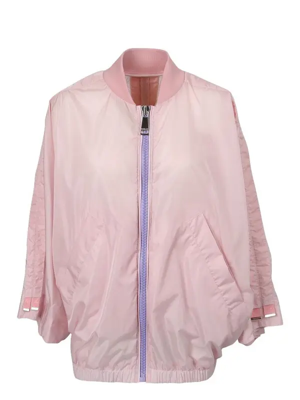 Khrisjoy Ruched-effect Zipped Bomber Jacket - Pink