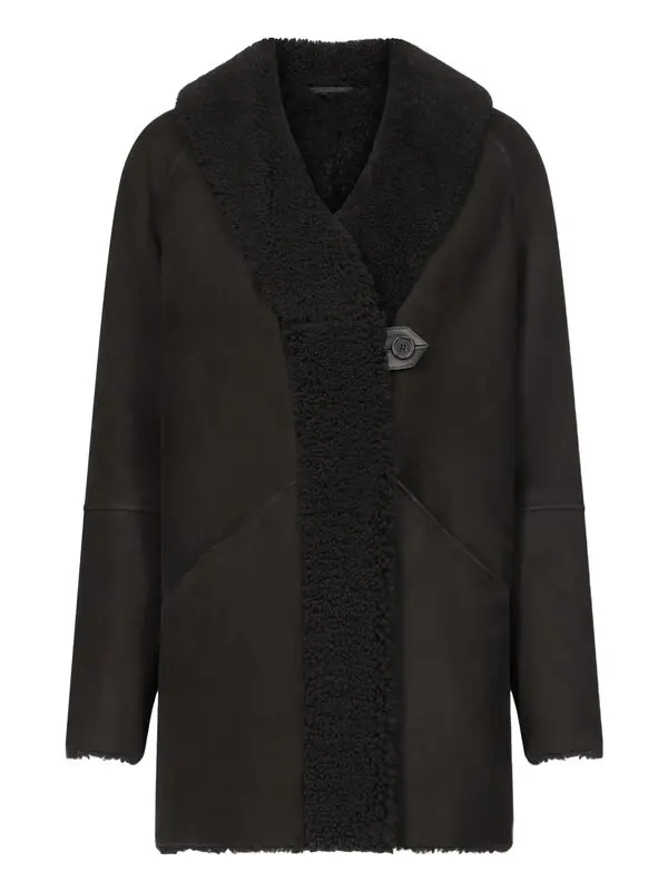 Loulou De Saison Isak Shearling Coat - Black
