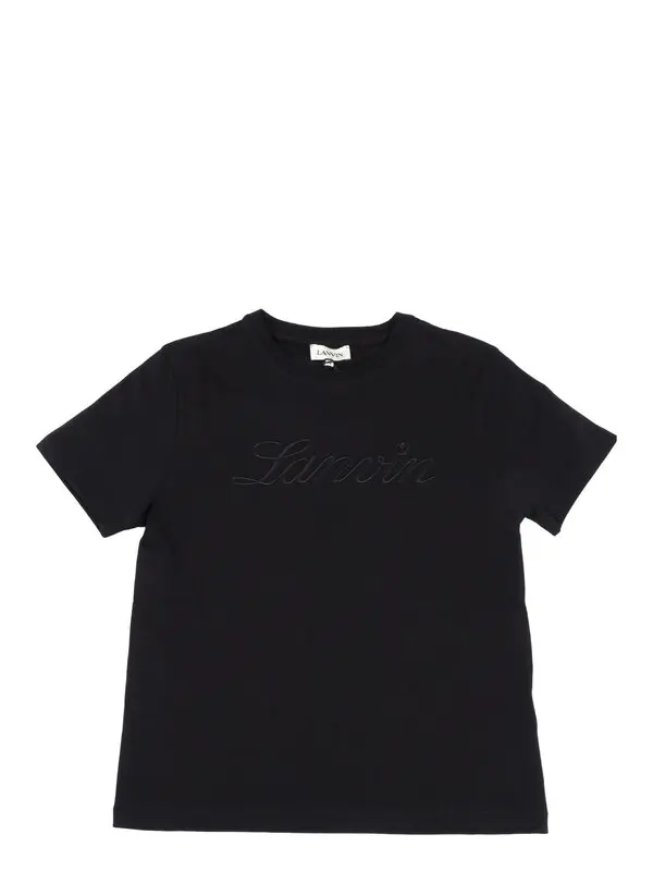 LANVIN Embroidered Short Sleeve T-shirt - Black