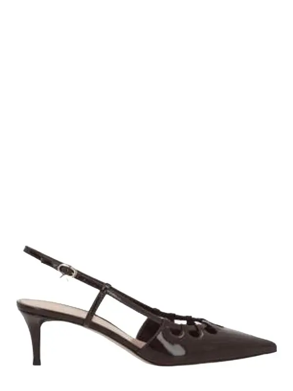 GIANVITO ROSSI Pointed Toe Slingback Pumps - Black