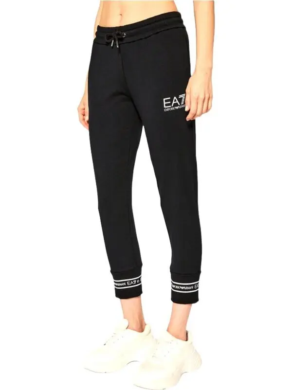 EA7 Logo Track Pants - Black