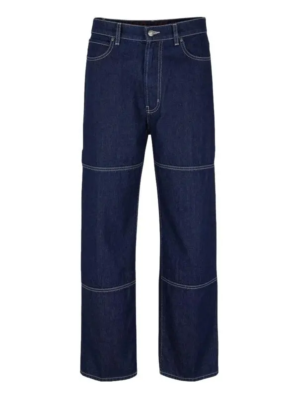 Hugo Boss Paneled Jeans With Logo Detail - Black