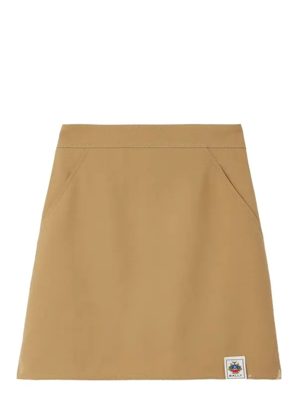Bally Wool Blend A-line Mini Skirt - Nude