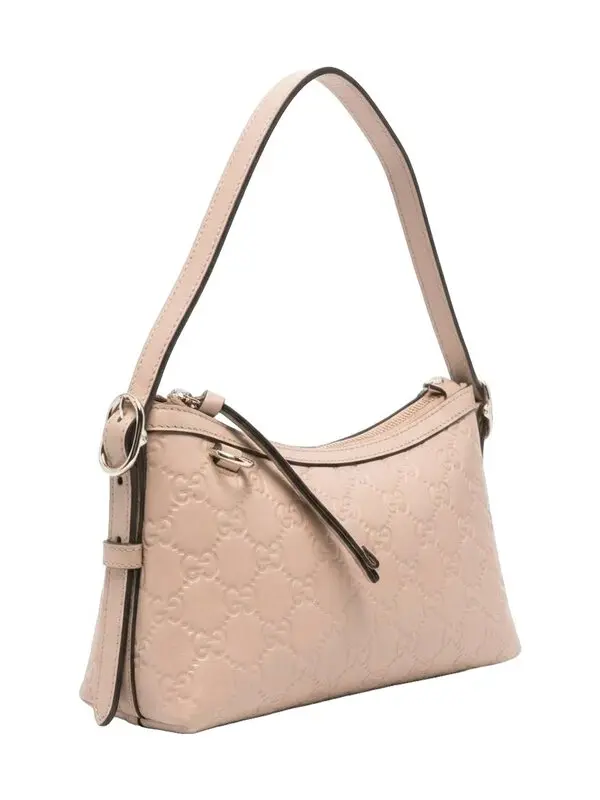Gucci Embossed Shoulder Bag - Pink Beige