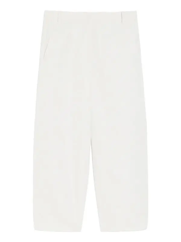 Max Mara Wide Leg Cropped Trousers - White