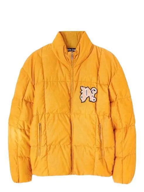 Palm Angels Zip-up High Neck Puffer Jacket - Light Orange