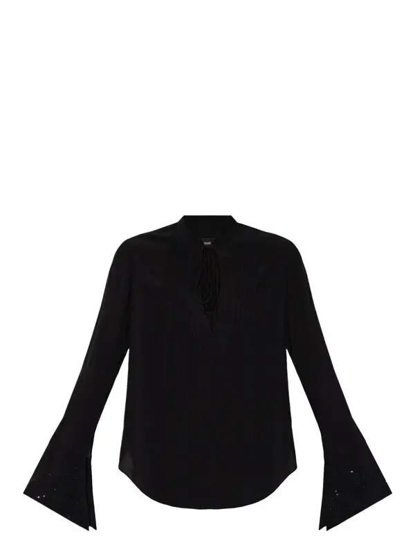 Zadig&Voltaire Taika Blouse With Sequined Horn Sleeves - Black