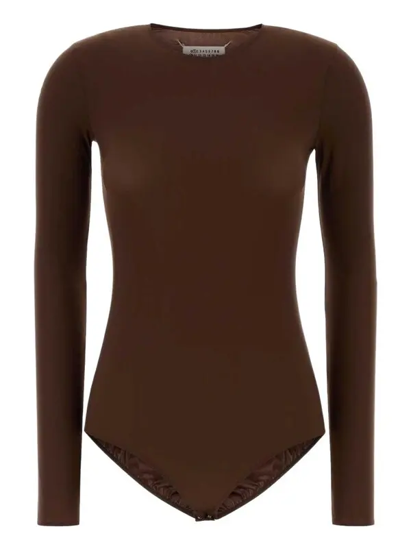 MAISON MARGIELA Four-stitch Long-sleeved Bodysuit - Brown
