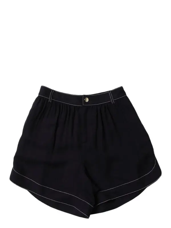Chloé Contrast Stitch Shorts - Black