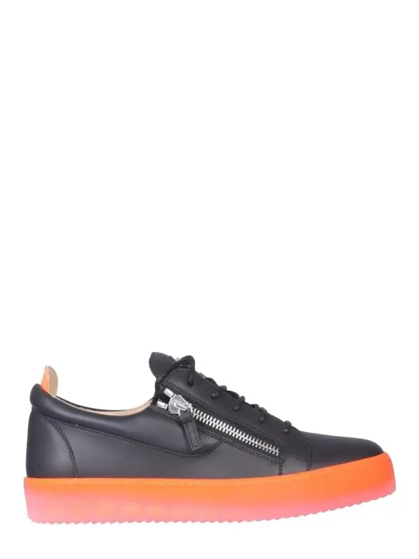 GIUSEPPE ZANOTTI Frankie Lace-up Sneakers With Side Zipper - Black