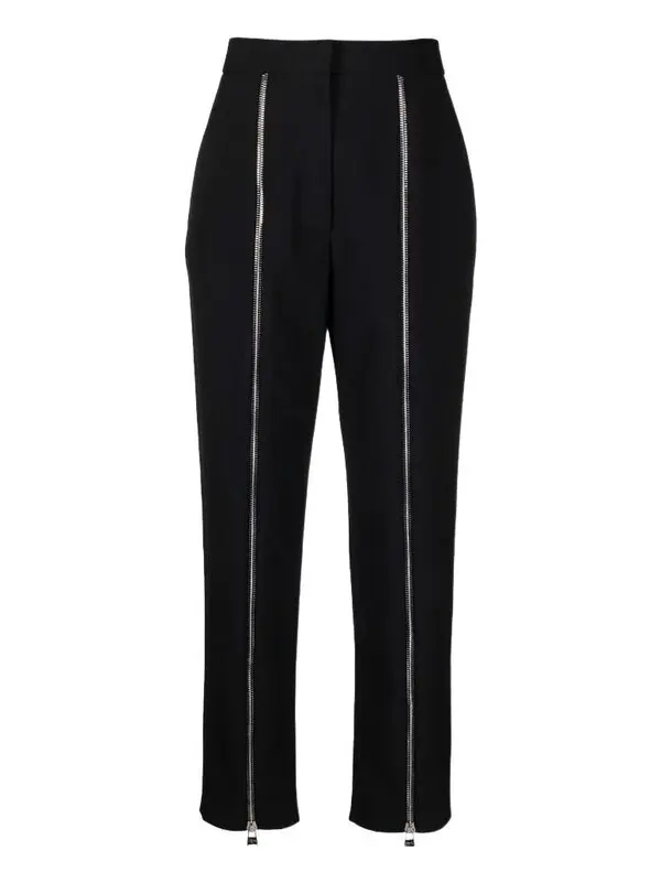 Alexander McQueen Zip Detail High-waisted Trousers - Black