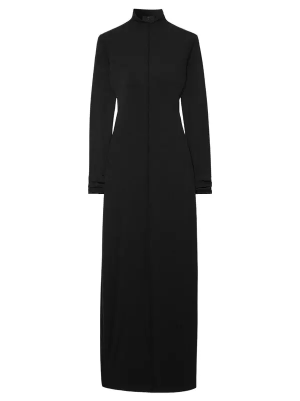 Wardrobe.NYC Long-sleeved High Neck Maxi Dress - Black