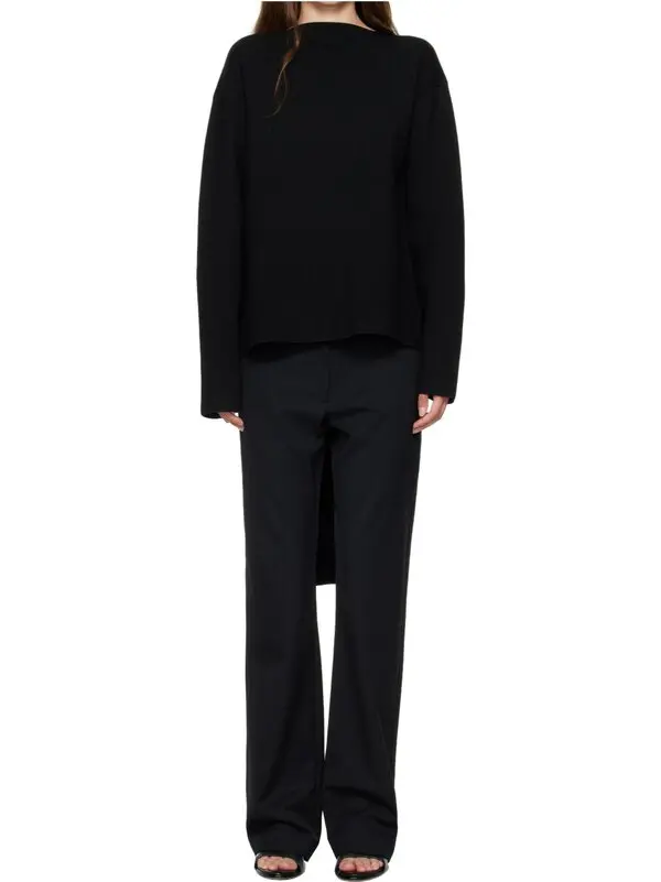 ST. AGNI Scarf Detail" Sweater - Black
