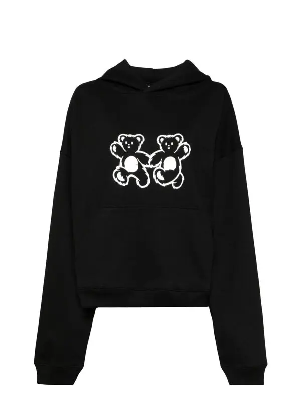 We11Done Teddy Twins Hoodie - Black
