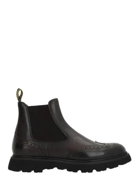 DOUCAL'S Triumph Chelsea Boots With Brogue Detailing - Black