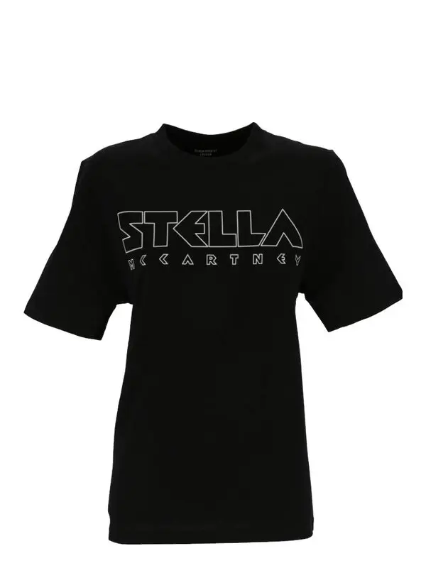 Stella McCartney Logo Printed Crewneck T-shirt - Black