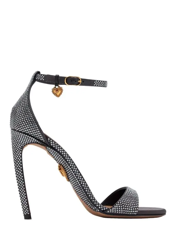 Dolce & Gabbana Embellished Stiletto Sandals - Black