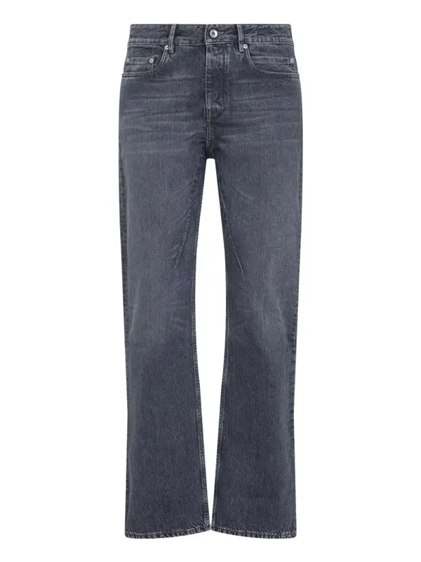 Rick Owens Washed Finish Straight Leg Jeans - Black