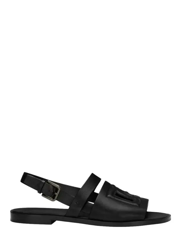Dolce & Gabbana Dg Logo Cut-out Detailed Slides - Black