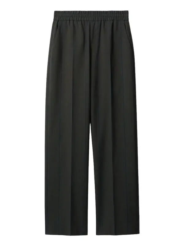 Burberry Striped Straight-leg Trousers - Black