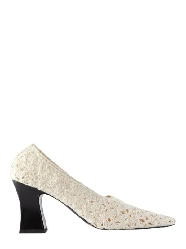 THE ROW Crocheted Organic Cotton-blend Pumps - Off White