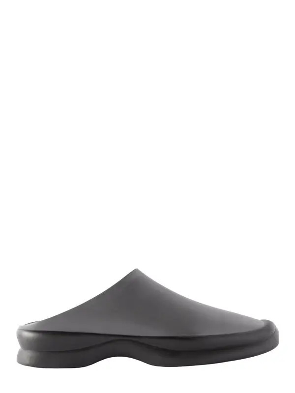 THE ROW Town Leather Clogs - Grey