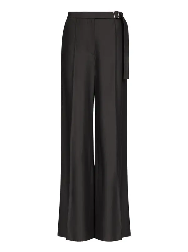 Loulou De Saison Pratt Buckle Waistband Trousers By - Black